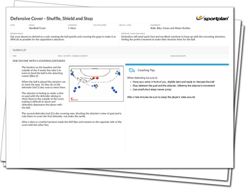 Defensive Cover - Shuffle, Shield and Stop | Handball | Sportplan