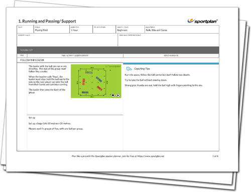 1. Running and Passing/ Support | Rugby Lesson Plan | | Sportplan
