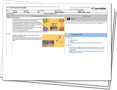 Get Free for the Ball | Netball Lesson Plan | Session | Sportplan