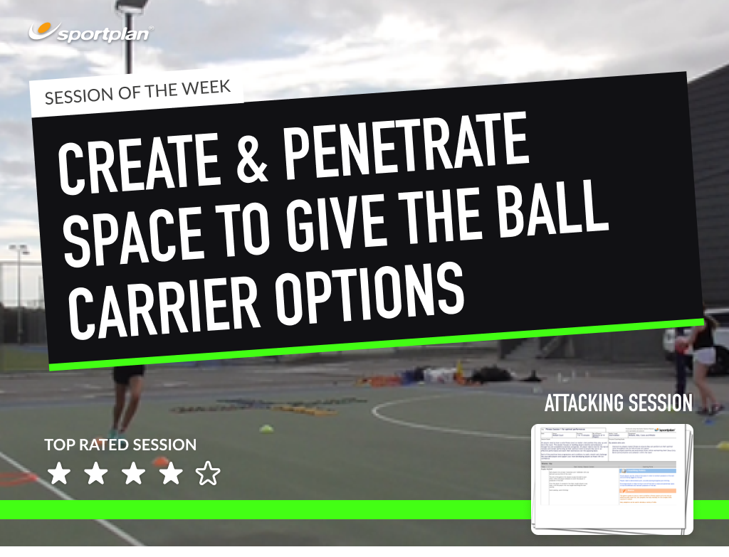 Create and penetrate space to give the ball carrier | Sportplan