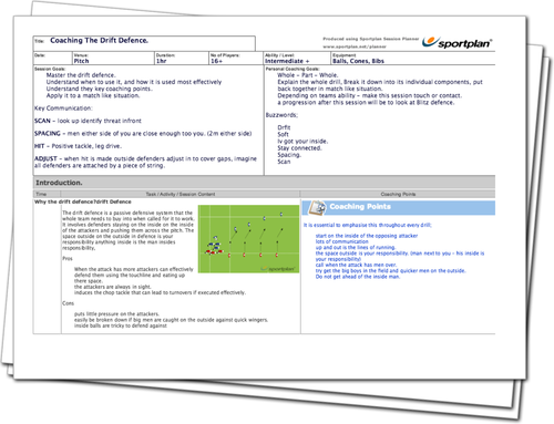 Coaching the Drift Defence | Rugby Lesson Plan | | Sportplan