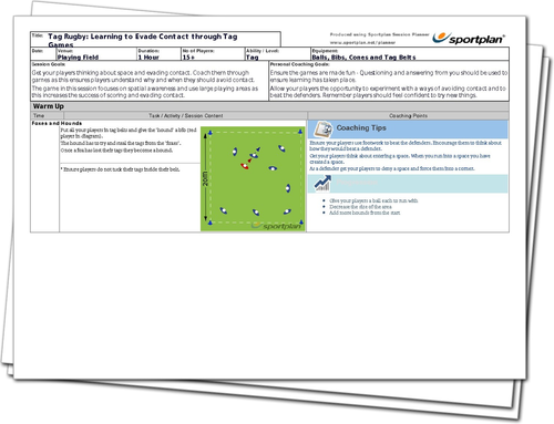 Tag Rugby: Learning to Evade Contact through Tag Games | Sportplan