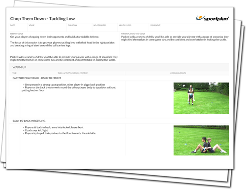 Chop Them Down - Tackling Low | Rugby Lesson Plan | | Sportplan