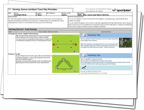 Passing, Games and Basic Team-Play Principles | | Sportplan