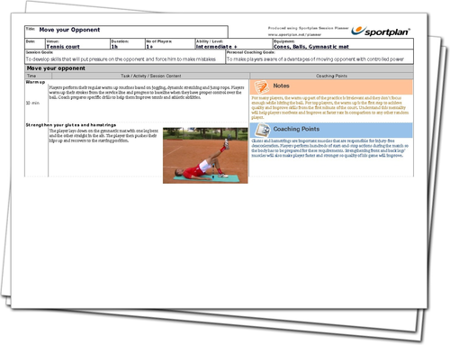 Move your Opponent | Tennis Lesson Plan | Session Plan | Sportplan