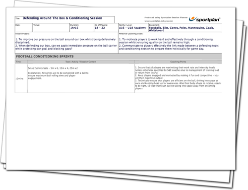 Defending Around The Box & Conditioning Session | | Sportplan