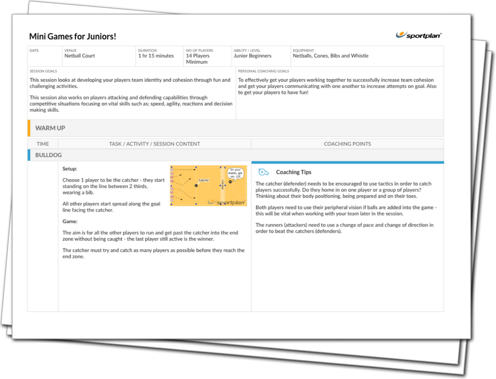 Mini Games for Juniors! | Netball Lesson Plan | | Sportplan