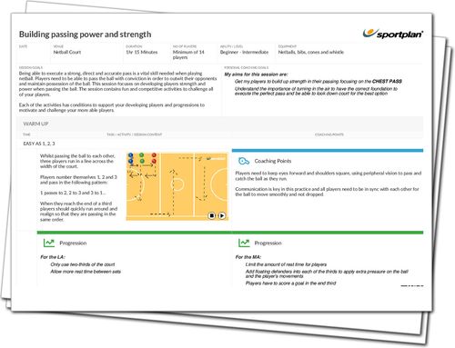 Building passing power and strength | Netball Lesson | Sportplan