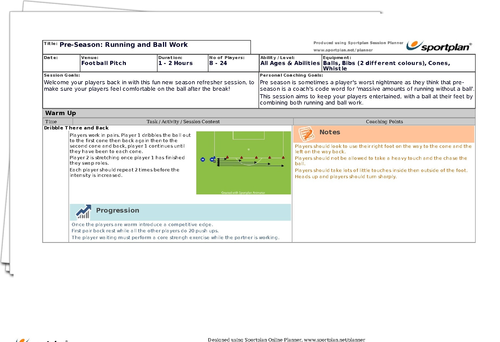 Pre-Season Introduction: Running and Ball Work | | Sportplan