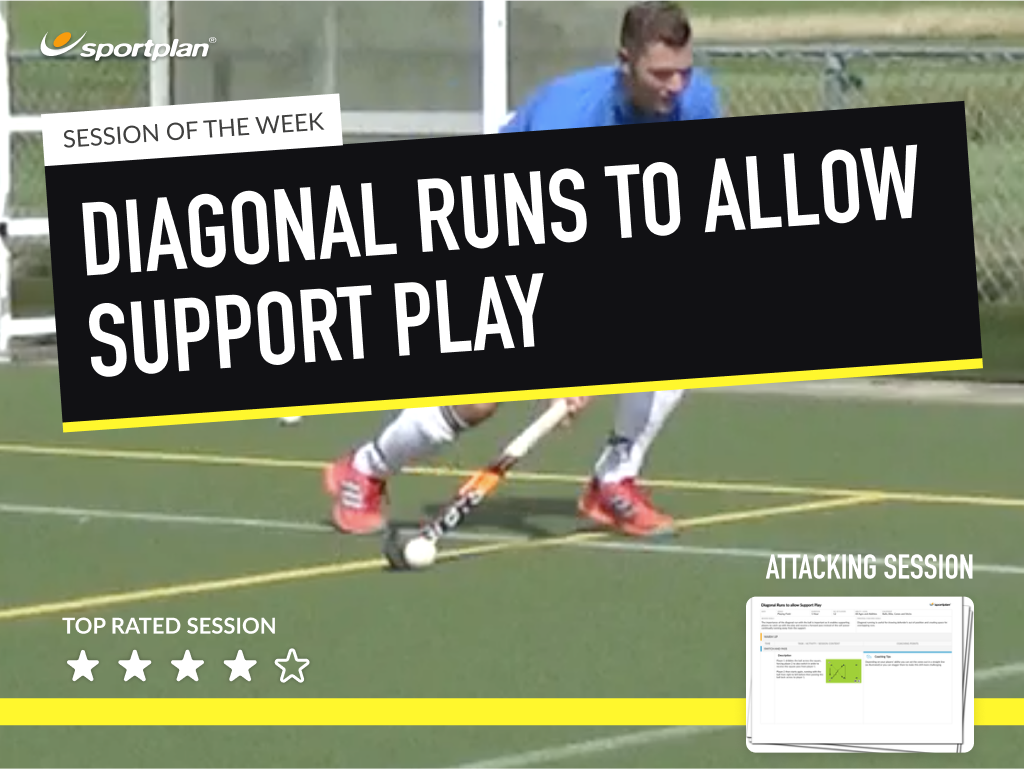 Diagonal Runs to allow Support Play | Hockey Lesson | Sportplan