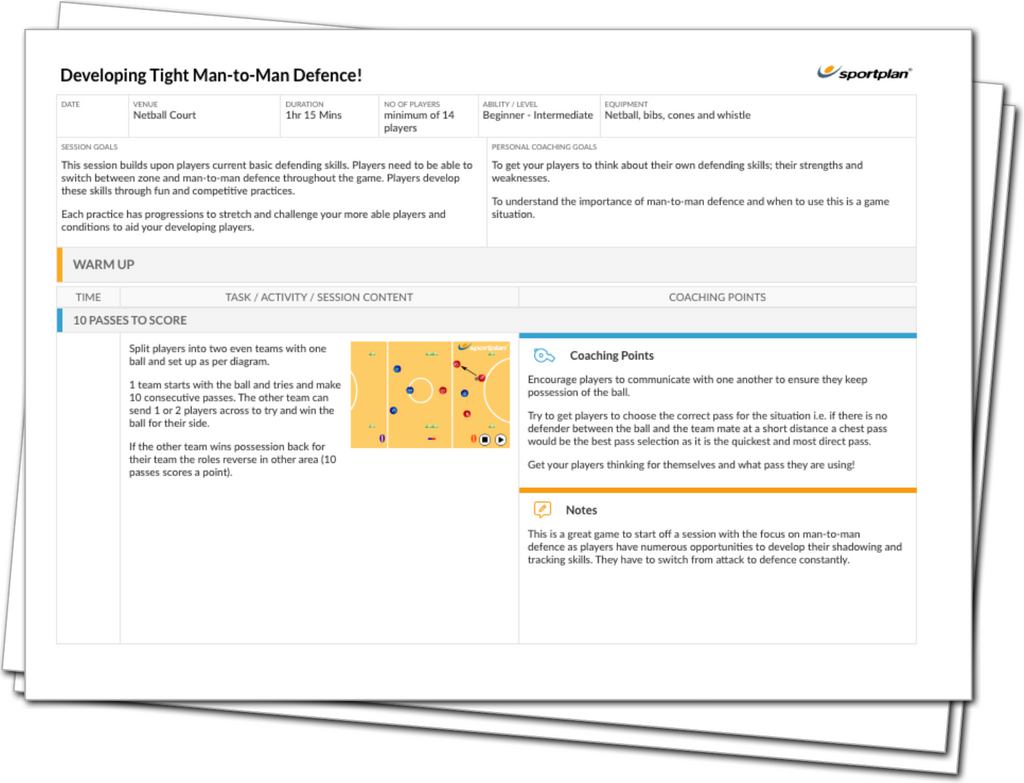 Developing Tight Man-to-Man Defence! | Netball Lesson | Sportplan