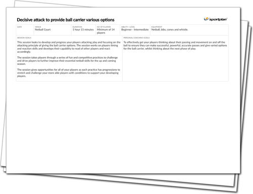 Decisive attack to provide ball carrier various | Sportplan