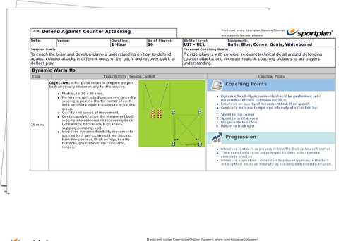 Defend Against Counter Attacking | Football Lesson | Sportplan