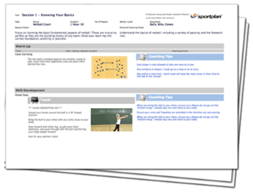 Session 1 - Knowing Your Basics | Netball Lesson Plan | Sportplan