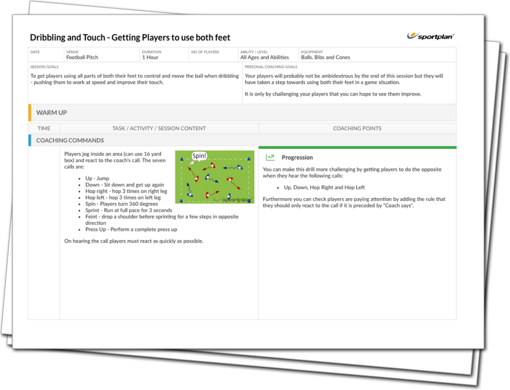 Dribbling and Touch - Getting Players to use both feet | Sportplan