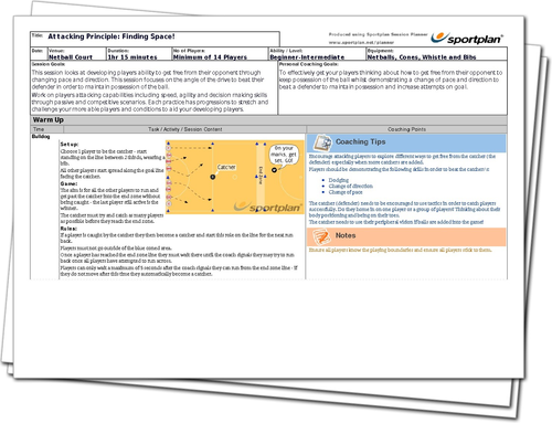 Attacking Principle: Finding Space | Netball Lesson | Sportplan