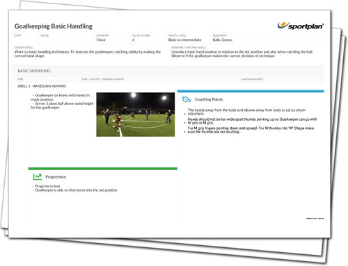 Goalkeeping Basic Handling | Football Lesson Plan | | Sportplan