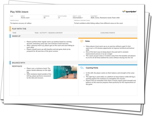 Play With Intent | Tennis Lesson Plan | Session Plan | Sportplan