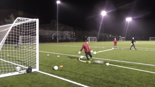 Blocking with Feet Combination Goalkeeping - Football | Sportplan