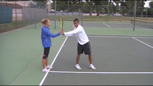 Touch The Hand With Rotation Forehand Drills - Tennis | Sportplan