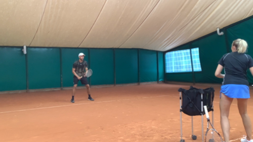 Slice From Back Leg Backhand Drills - Tennis Drills, | Sportplan
