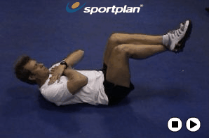 Raised leg abdominal crunch Core Strength - Agility | Sportplan