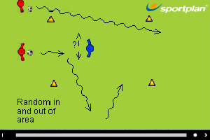 Two Balls: 2 v 1 Grid Game 2 Conditioned games - | Sportplan