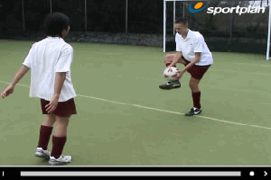 Instep first touch - Stage 1 Technique video - | Sportplan