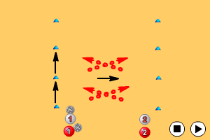 Up and Across Passing Movement - Netball Drills, | Sportplan