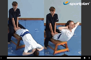 Back arches along a box top Key 5 9 Assisted | Sportplan