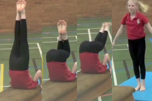 Tuck Backward Roll Exit From Shoulder Balance from Box | Sportplan