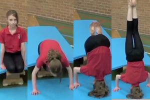Headstand from inclined box shape Key 2 content | Sportplan