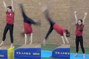 Wheeling leg kicks down from apparatus Key 2 content | Sportplan