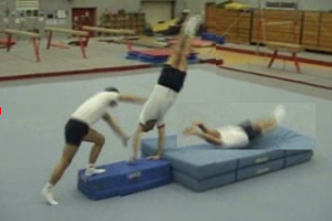 Step up into half twist to handstand : half twist to | Sportplan