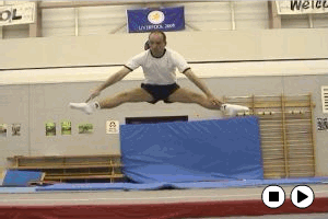 Standing Jump to Straddle Key 4 content trampette | Sportplan