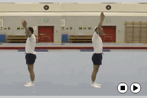 Half Twist Jump Key 4 content trampette Twist 1/2 | Sportplan