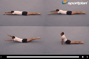 Lying Shapes. Tummy Down Key 3 Body conditioning - | Sportplan