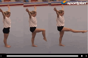 One Point Balance Key 3 Balance - Gymnastics Drills, | Sportplan