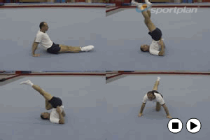 Shoulder balance exit to three point knee balance Key | Sportplan