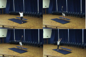 Wide angle kick on bend Key 3 Wheels - Gymnastics | Sportplan