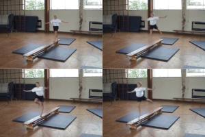 Stag leap along bench Key 3 Body Temperature Raising - | Sportplan