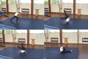 Teach Lunge into Forward Roll into Stag Leg Sit Key 3 | Sportplan