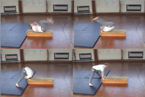 Along a box into a straddle Key 3 Backwards roll - | Sportplan