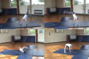 Round off along mat with snap down into backwards | Sportplan