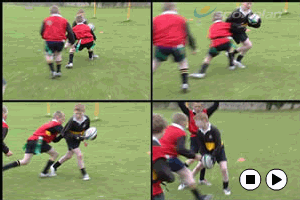 Double Tag Rugby Tackling - Rugby League Drills, Rugby | Sportplan